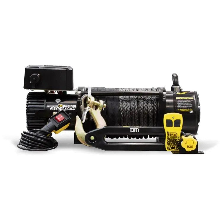 TJM TORQ WINCH 12000LB INC BLACK SYNTHETIC ROPE – 4x4 And Outdoor